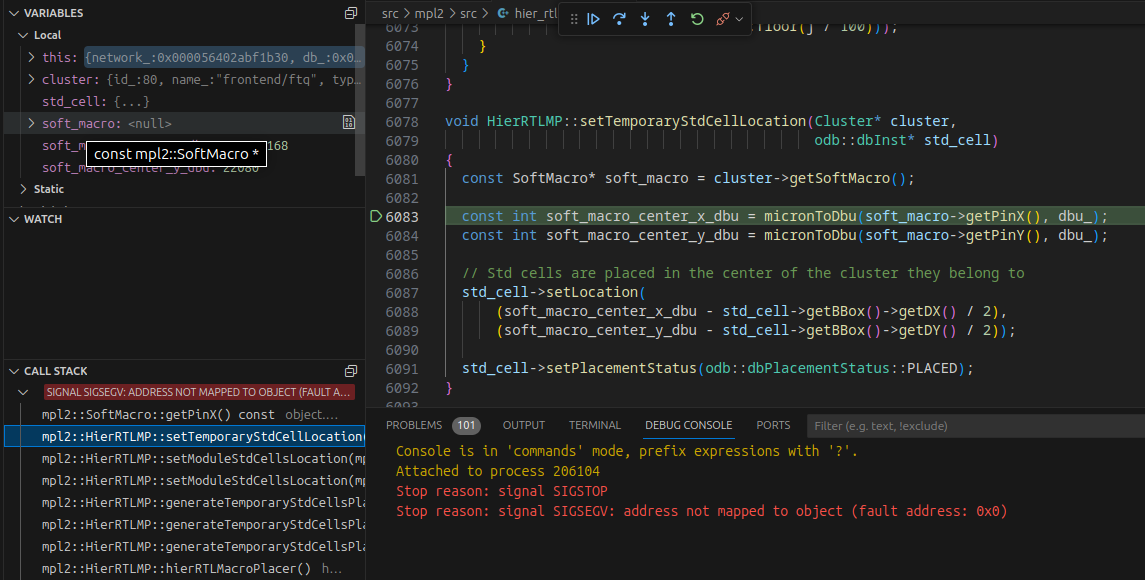 mpl2 segfault after 1 minute with standalone reproduction case · Issue #4242 · The-OpenROAD ...