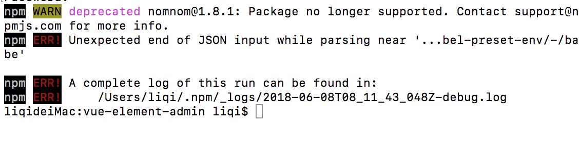 初始化的时候总是这个错误，不知道为什么 · Issue #753 · PanJiaChen/vue-element-admin · GitHub