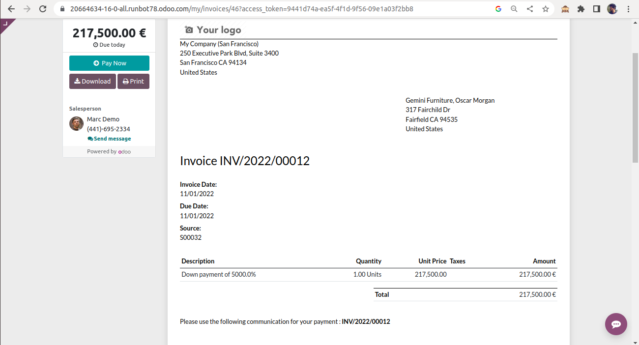 Odoo invoice preview too much space · Issue #104646 · odoo/odoo · GitHub