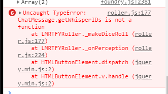 getWhisperIds was removed from Foundry · Issue #37 · League-of-Foundry-Developers/fvtt-module ...