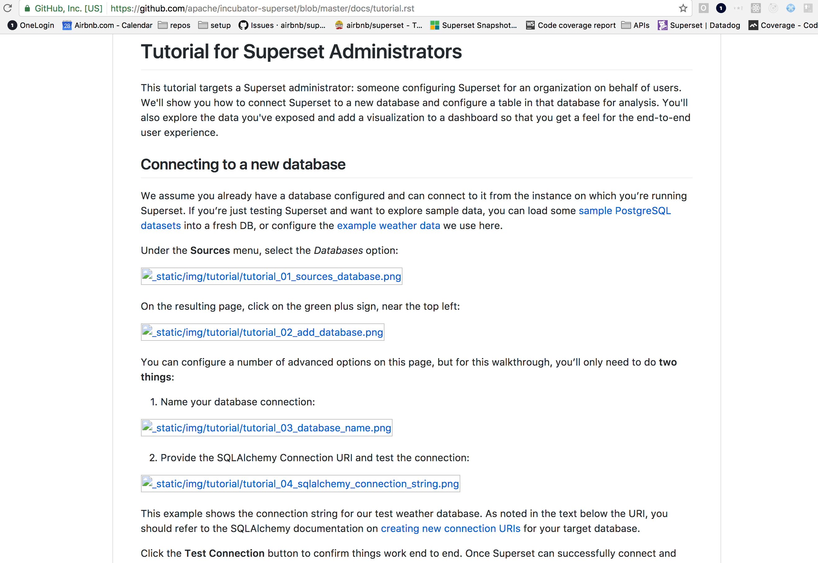 Superset tutorial documentation page images are mislinked · Issue #3089 ...