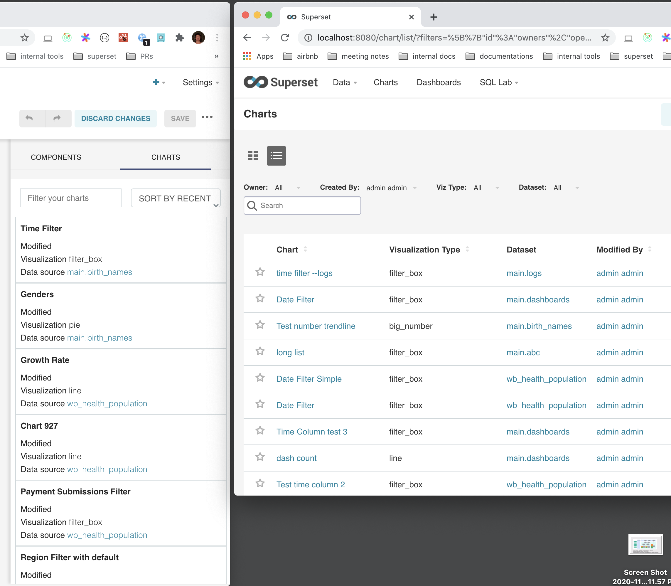 [dashboard][Add chart] Chart list is out of order · Issue #11593 ...