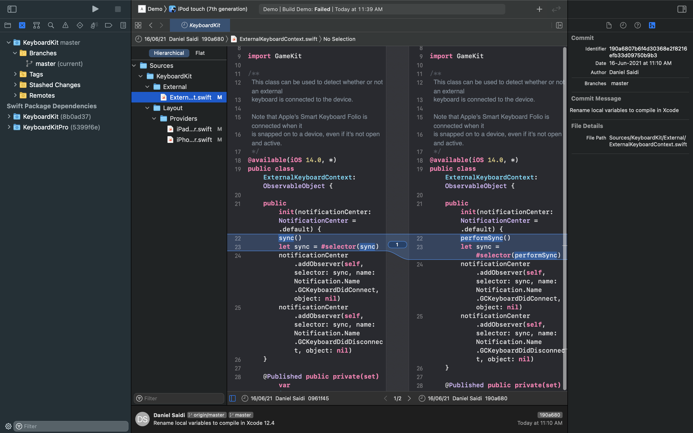 Variable used within its own initial value · Issue #270 · KeyboardKit/KeyboardKit · GitHub
