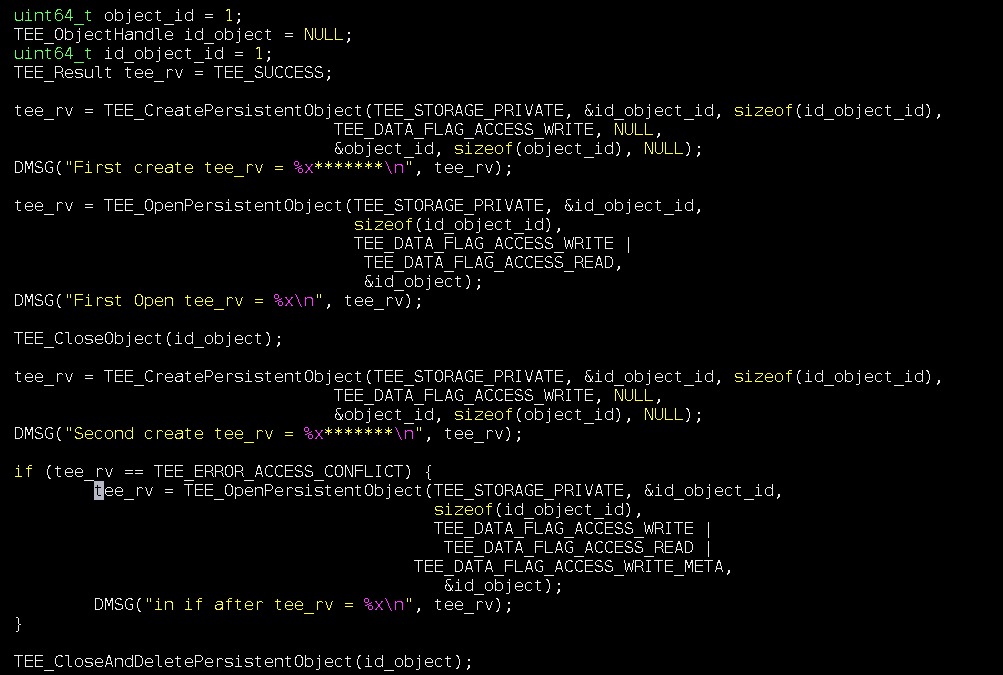 Not Able To Open Persistent Object Issue 232 OP TEE optee test