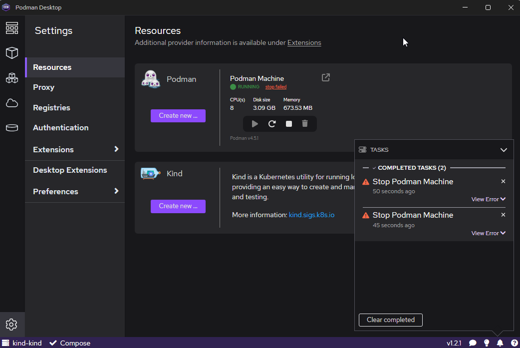 Docker Socket Compatibility: Docker socket is not reachable. Docker specific tools may not work ...