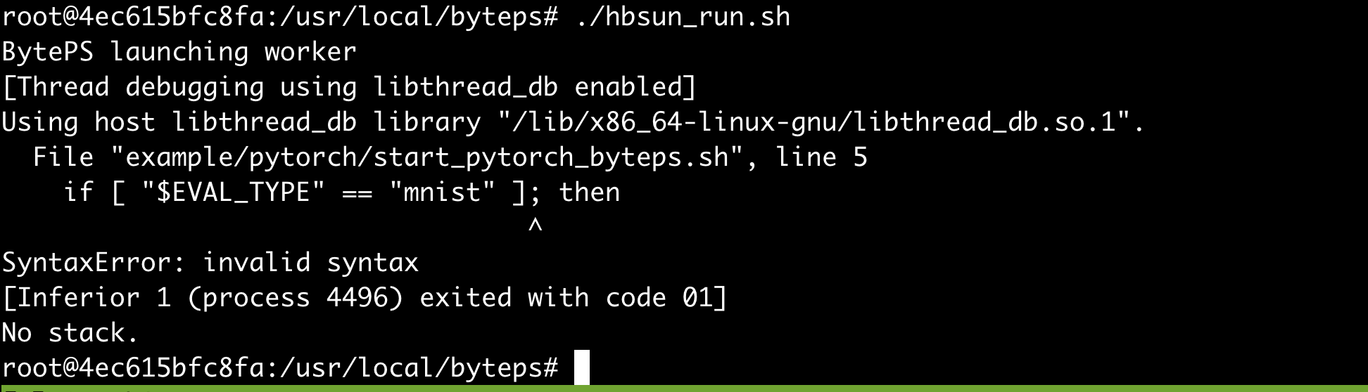 How to enable gdb for byteps? · Issue #164 · bytedance/byteps · GitHub