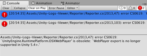 Webplayer issues with Unity 2017.2 · Issue #23 · aliessmael/Unity-Logs-Viewer · GitHub