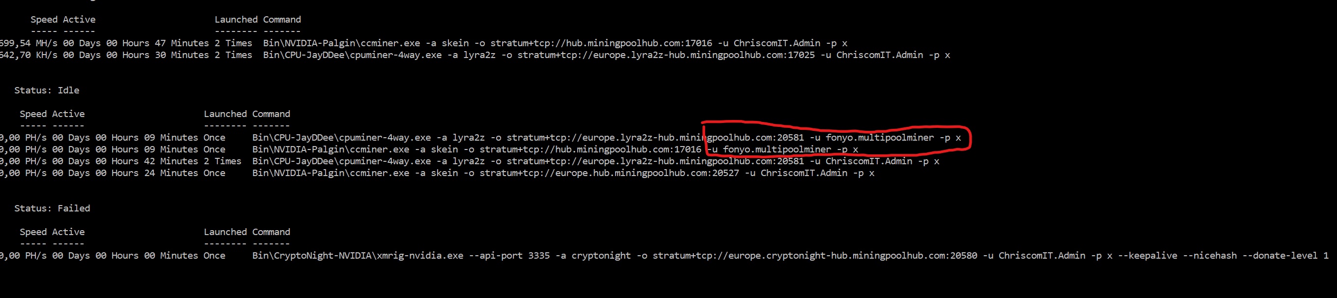 "-donate" switch not working?? · Issue #805 · MultiPoolMiner/MultiPoolMiner · GitHub