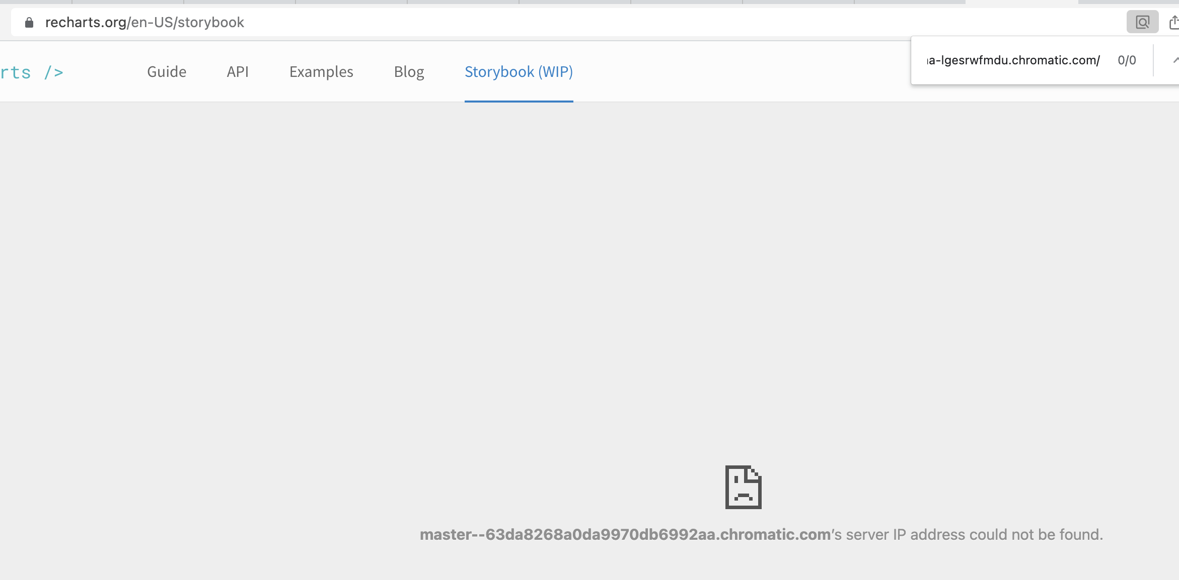Storybook Not Accessible · Issue 3557 · Rechartsrecharts · Github