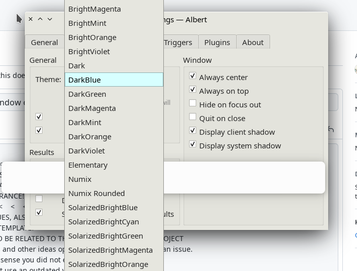 The main application window overlap settings window · Issue #1161 · albertlauncher/albert · GitHub