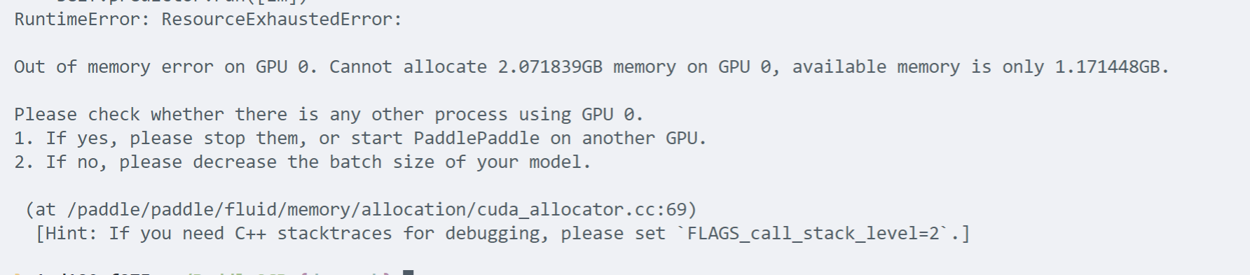 out of memory · Issue #1543 · PaddlePaddle/PaddleOCR · GitHub