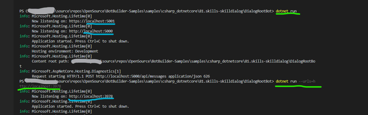Incorrect port number for 81.skills-skilldialog dotnetcore root bot · Issue #3005 · microsoft ...