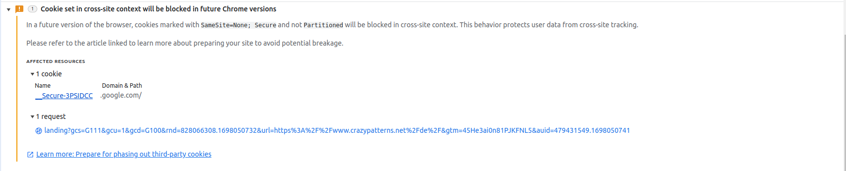 Third party cookies warnings after gtag consent update : r/GoogleTagManager