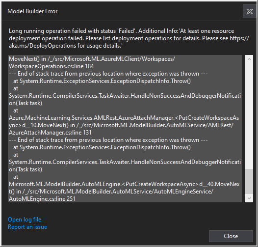 Azure Machine Learning workspace creation fails for Object Detection ...