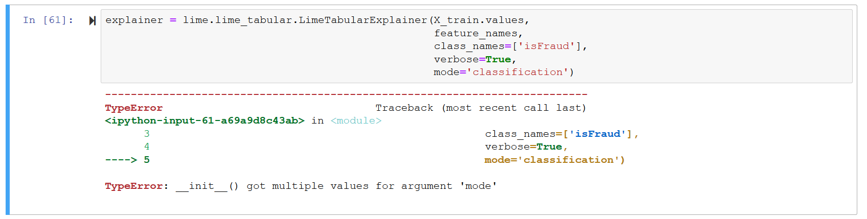 Typeerror Init Got Multiple Values For Argument Mode · Issue