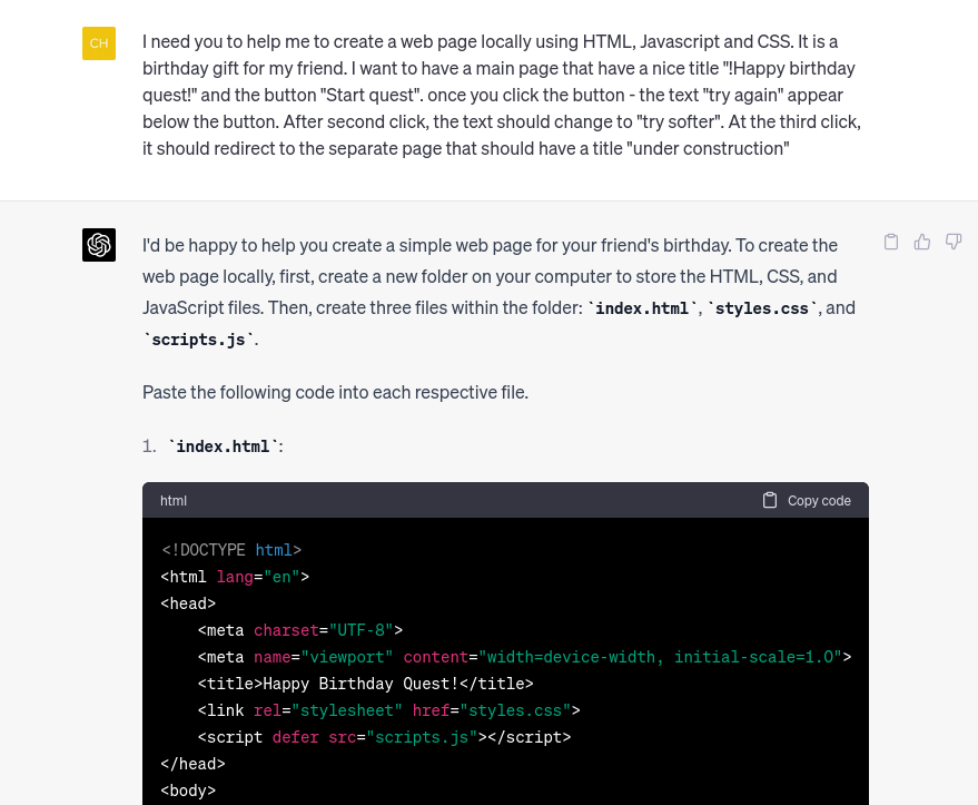 GitHub - TetianaKlymchuk/birthday_quest: Fully generated by ChatGPT ...