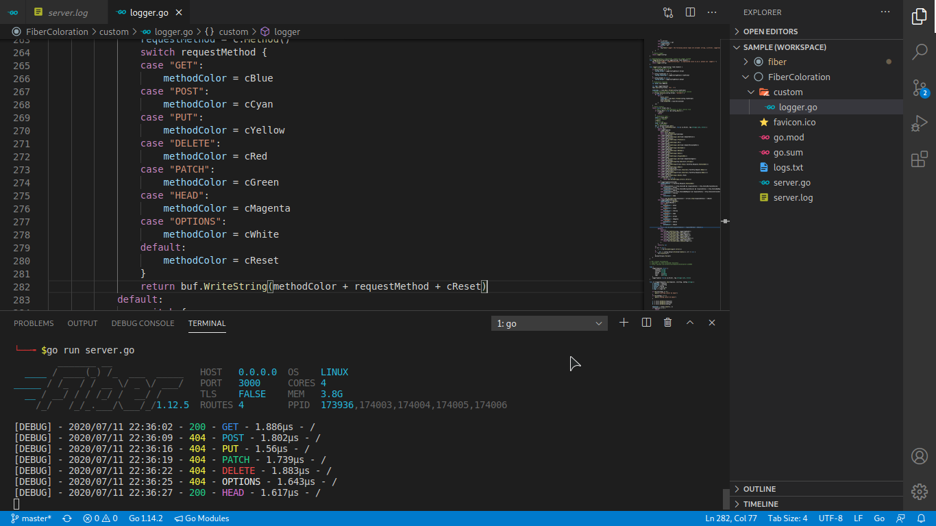🚀 Logger coloration · Issue #565 · gofiber/fiber · GitHub