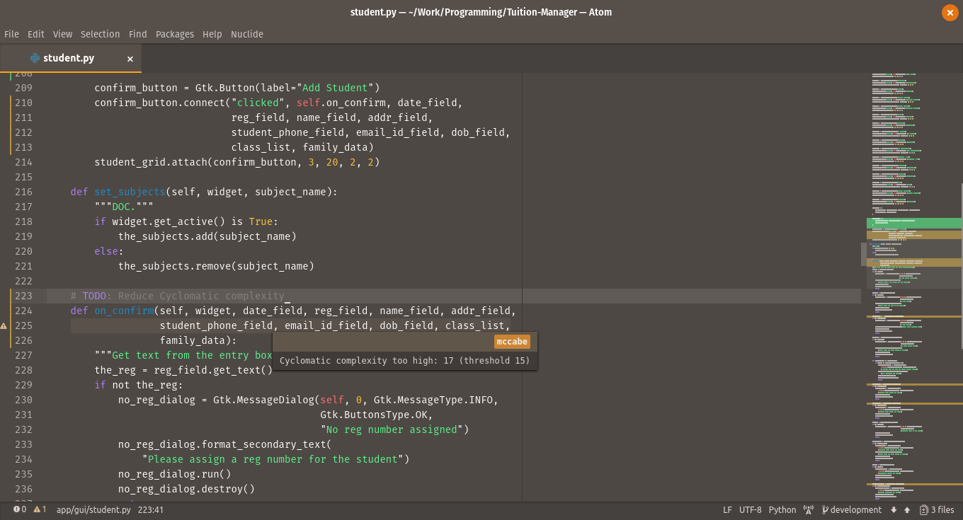Persistent Cyclomatic complexity warning · Issue #83 · atom-community ...