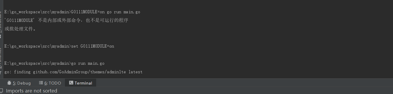 按照示例，工程不能启动，go新手求助！ · Issue #75 · GoAdminGroup/go-admin · GitHub