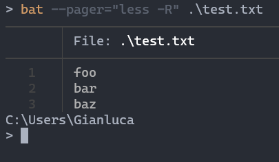Bottom border is cut off when pager is active on Windows · Issue #1098 · sharkdp/bat · GitHub