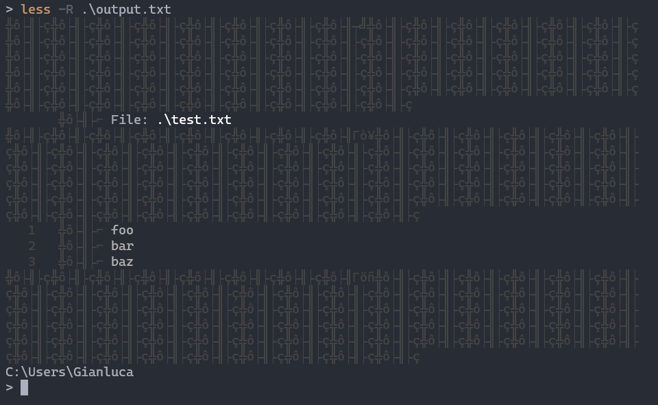 Bottom border is cut off when pager is active on Windows · Issue #1098 · sharkdp/bat · GitHub