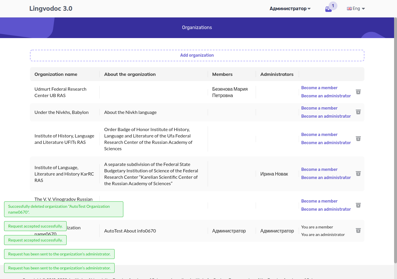 Organization page: deletion inconsistency · Issue #768 · ispras/lingvodoc-react · GitHub
