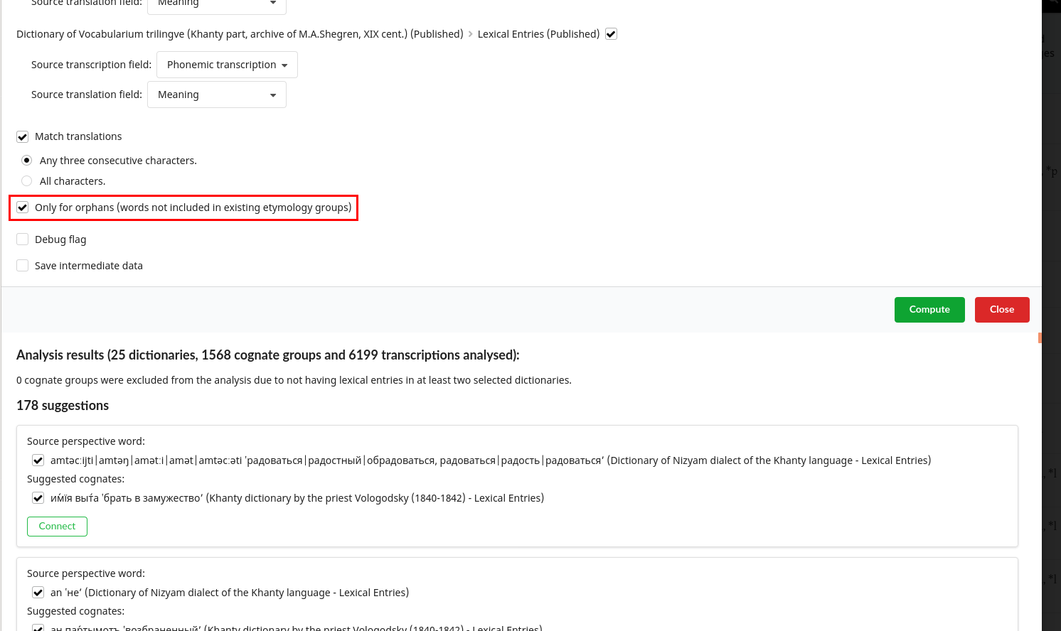 Cognate suggestions option 'Only orphans' · Issue #234 · ispras/lingvodoc-react · GitHub