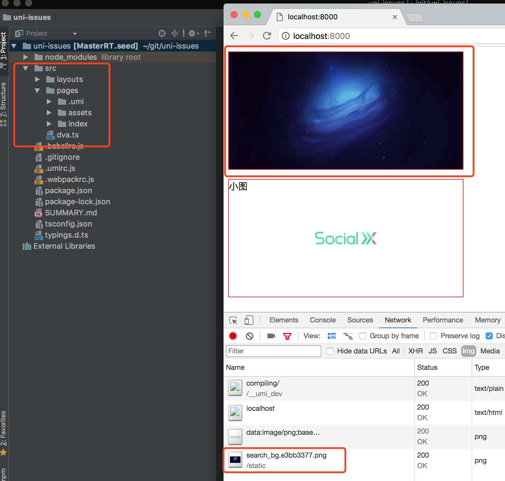使用 动态路由 配置，图片不能显示 · Issue #375 · umijs/umi · GitHub