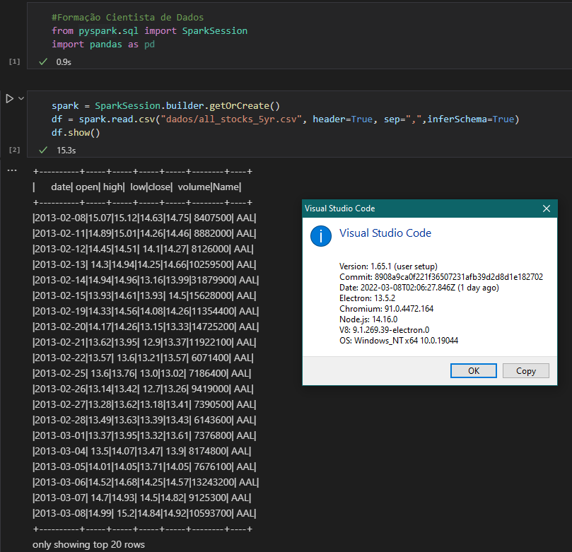 Pyspark output table messed up · Issue #144766 · microsoft/vscode · GitHub