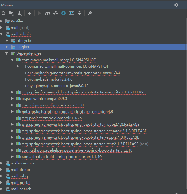 我idea打开项目，总是说缺各种依赖 · Issue #102 · macrozheng/mall · GitHub