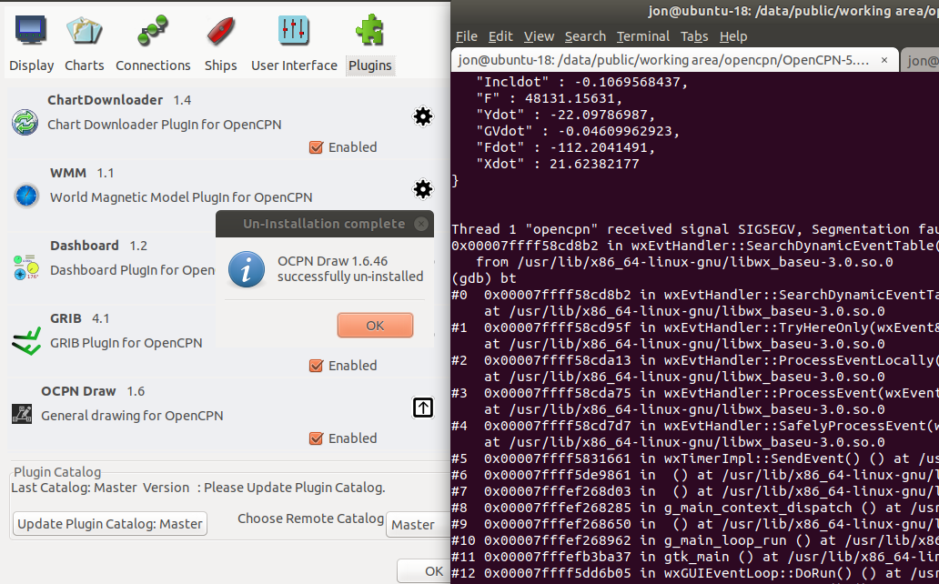 Plugin Manager - Ubunt18.04 upgrade install then uninstall of plugin segmentation fault · Issue ...