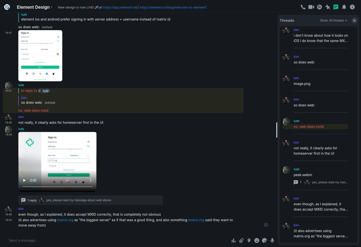 whole timeline appears in threads panel as if every message was a thread root · Issue #20494 ...