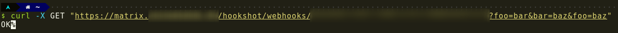 Generic Webhook does not place GET parameters in the message body · Issue #208 · matrix-org ...
