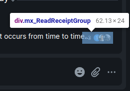 Read receipt group overlaps message in thread panel · Issue #24276 · element-hq/element-web · GitHub