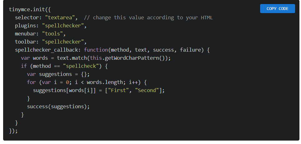 Spellchecker for tinymce-vue · Issue #61 · tinymce/tinymce-vue · GitHub