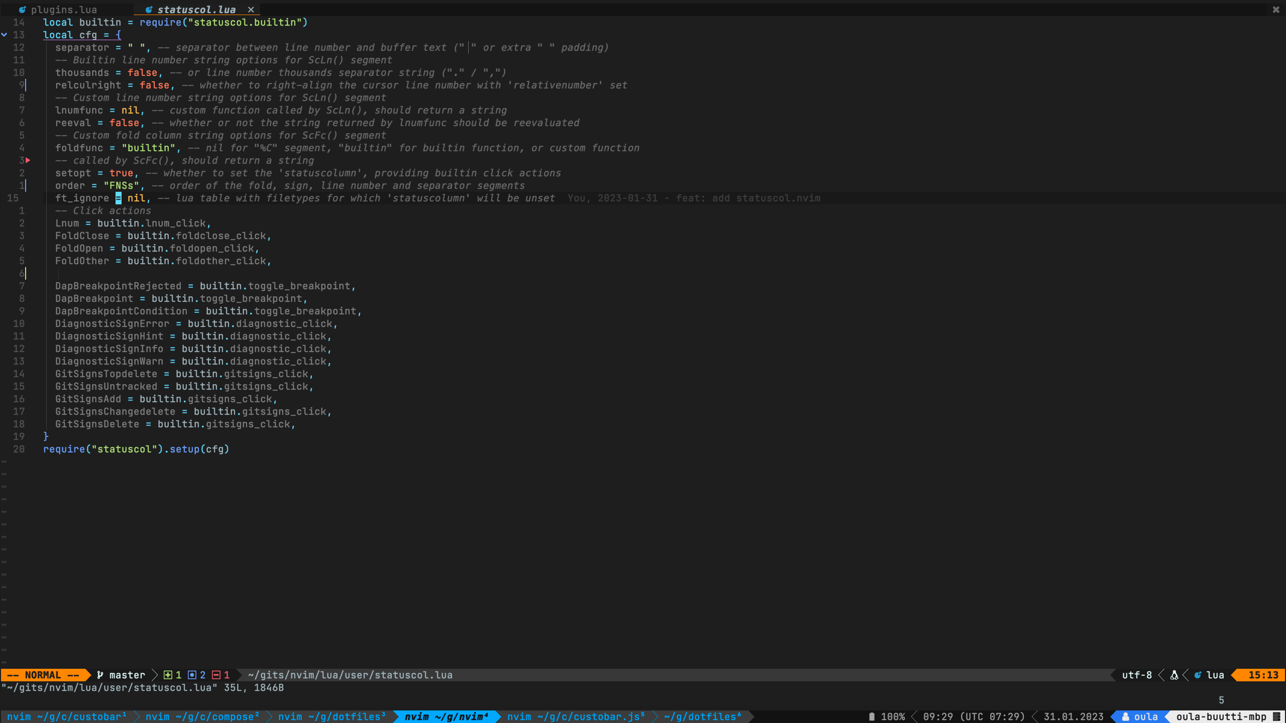 `LineNR` and `CursorLineNR` highlight groups stop working when Sign column is set to be on the ...