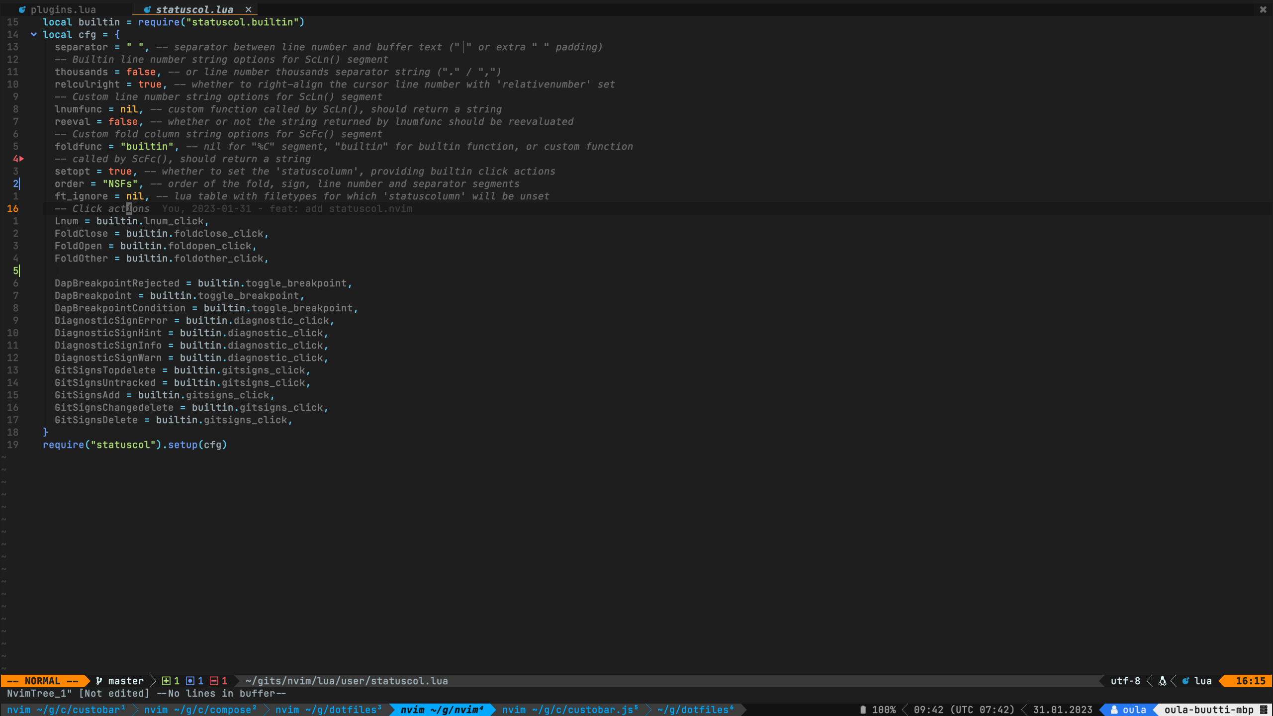 `LineNR` and `CursorLineNR` highlight groups stop working when Sign column is set to be on the ...