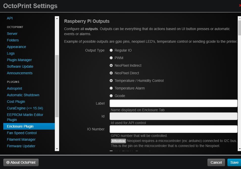 Does not work after update · Issue #102 · vitormhenrique/OctoPrint-Enclosure · GitHub