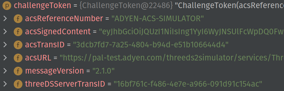 Fatal Exception: com.adyen.threeds2.exception.InvalidInputException Invalid challengeParameters ...