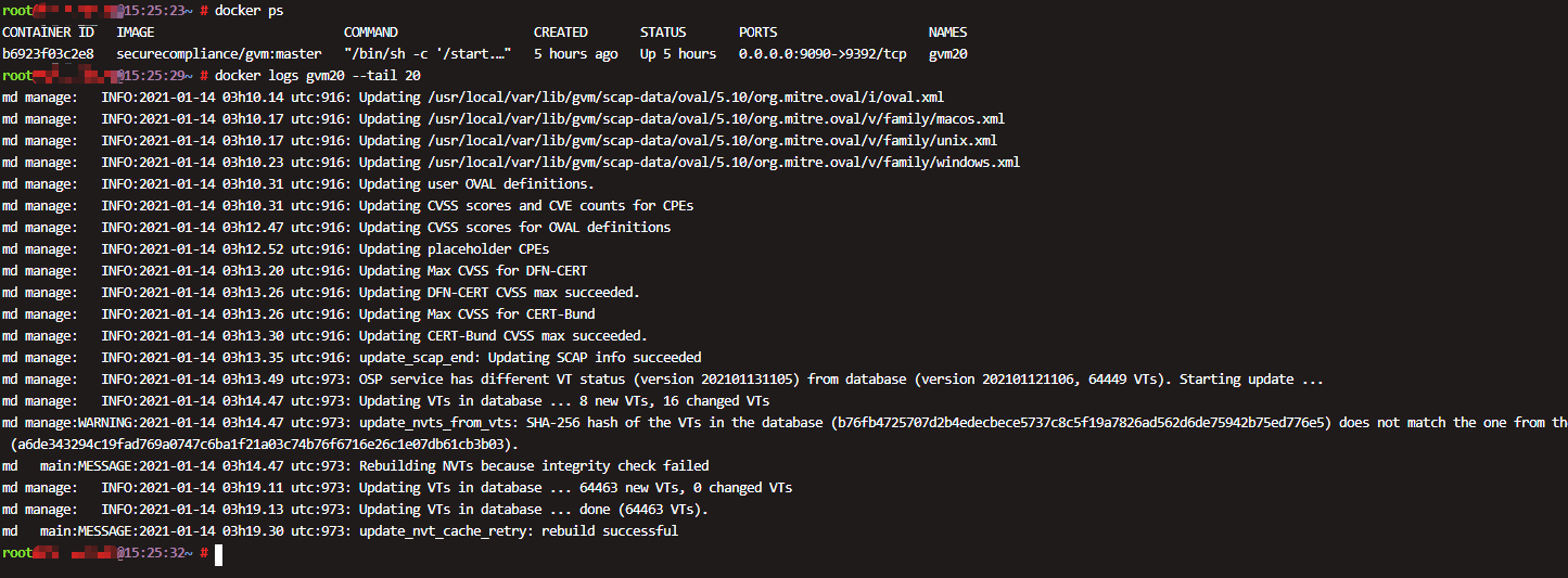 The Greenbone Vulnerability Manager service is not responding. This could be due to system ...