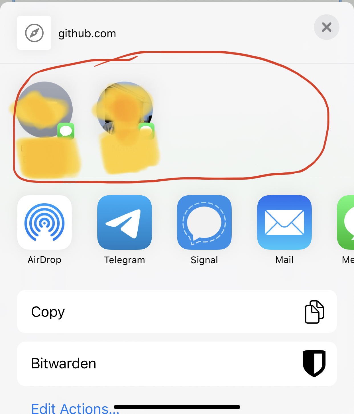 [Feature request] Support sharing to specific contact in Telegram in ...
