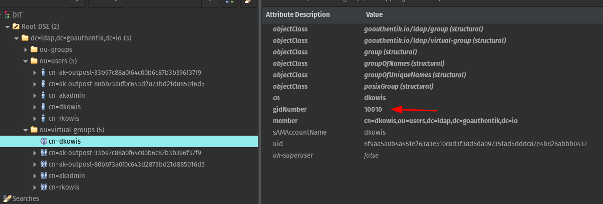 Virtual Group gidNumber different than the `uidNumber` on a user ...