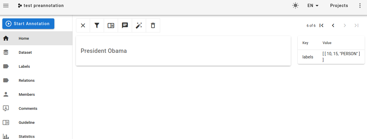 UI does not show pre-annotated results on sequence labeling tasks · Issue #1480 · doccano ...