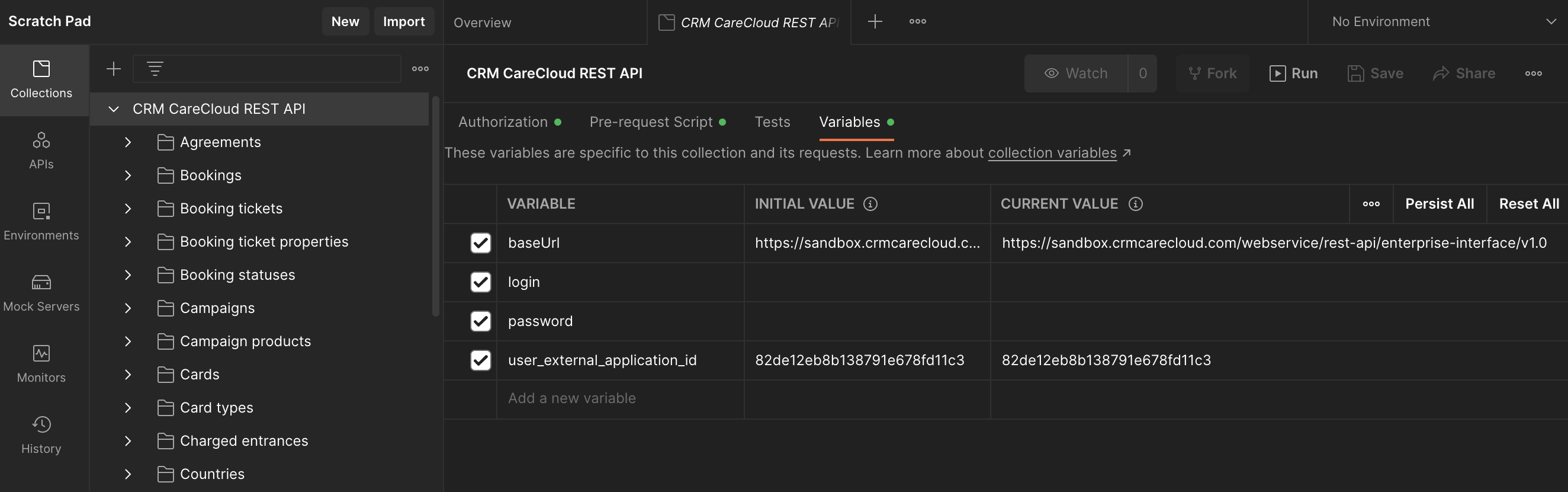 Github Crmcarecloud Postman Api Collection Postman Collection Of