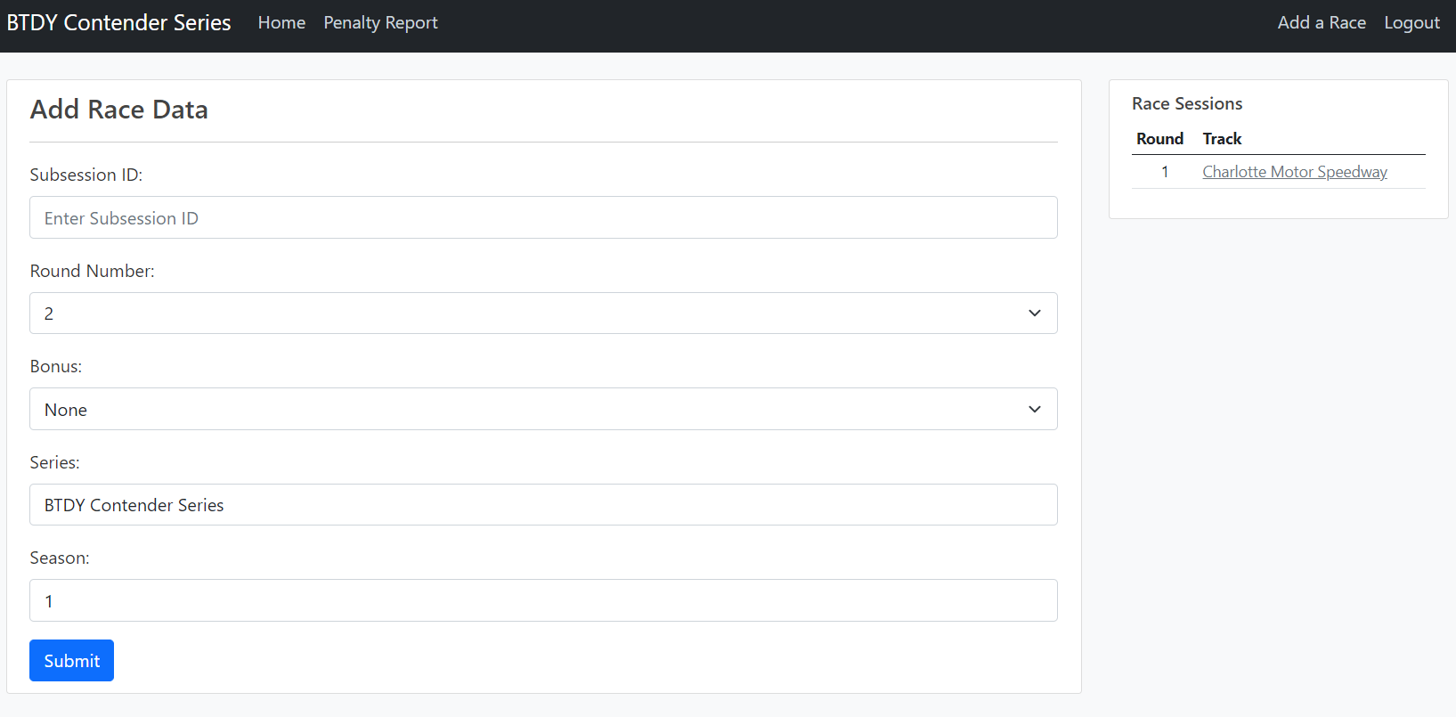 GitHub - tjbrendel/btdy-scraper: Front end web application for iRacing ...