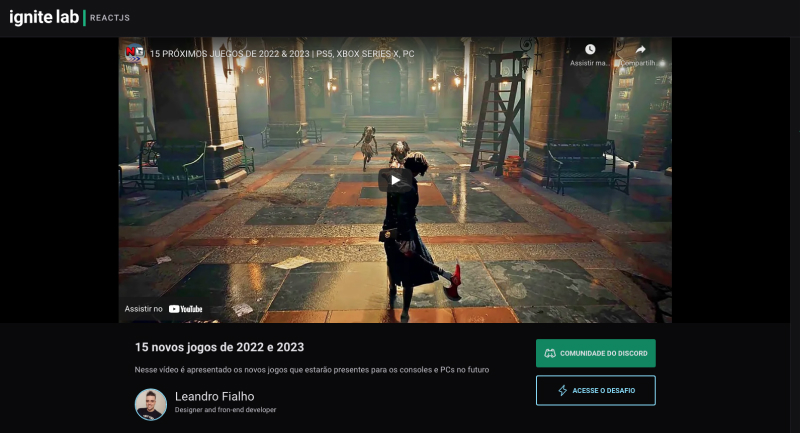 GitHub - lefialho/event-platform: Criado no curso ignite lab de uma semana do RocketSeat , para ...