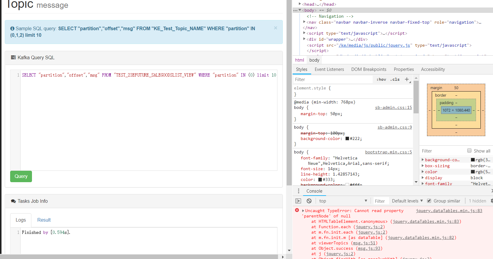 kafka sql 查询js报错 · Issue #144 · smartloli/EFAK · GitHub