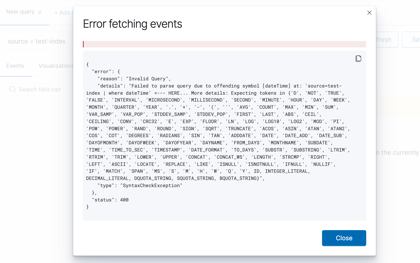 [FEATURE][Event Analytics] allow keywords like dateTime to be used as ...