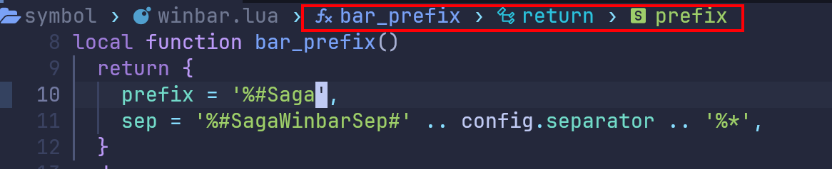 Winbar By Default Doesnt Have Highlight On Symbols Anymore · Issue 1353 · Nvimdevlspsaganvim