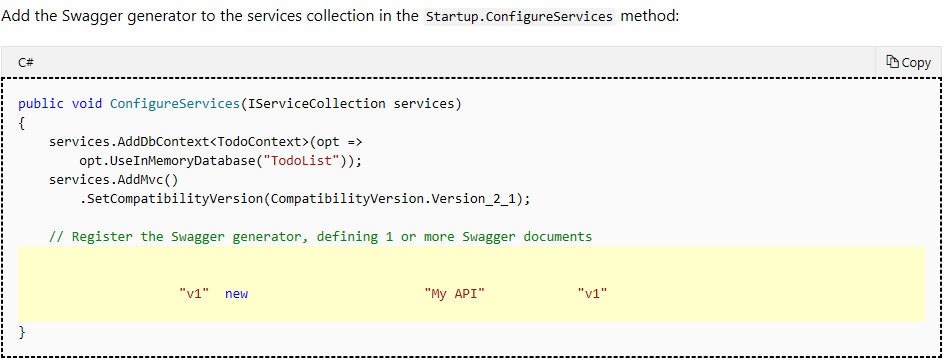 CSS background-color is hiding code snippets · Issue #13180 · dotnet/AspNetCore.Docs · GitHub